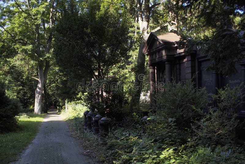 Sunny graveyard scenery stock image. Image of headstone - 207148349