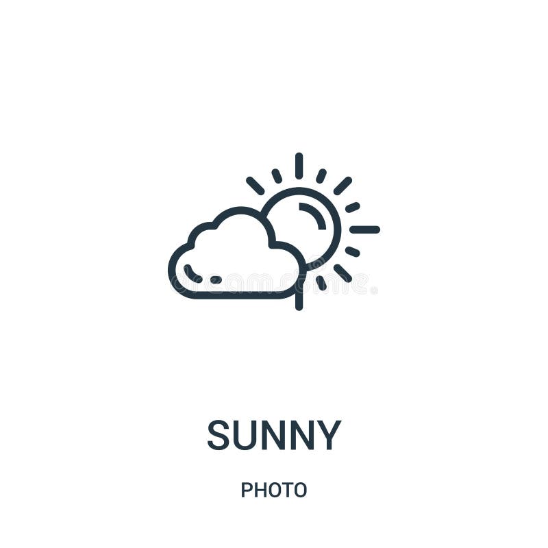 Sunny Icon Vector from Weather Collection. Thin Line Sunny Outline Icon ...