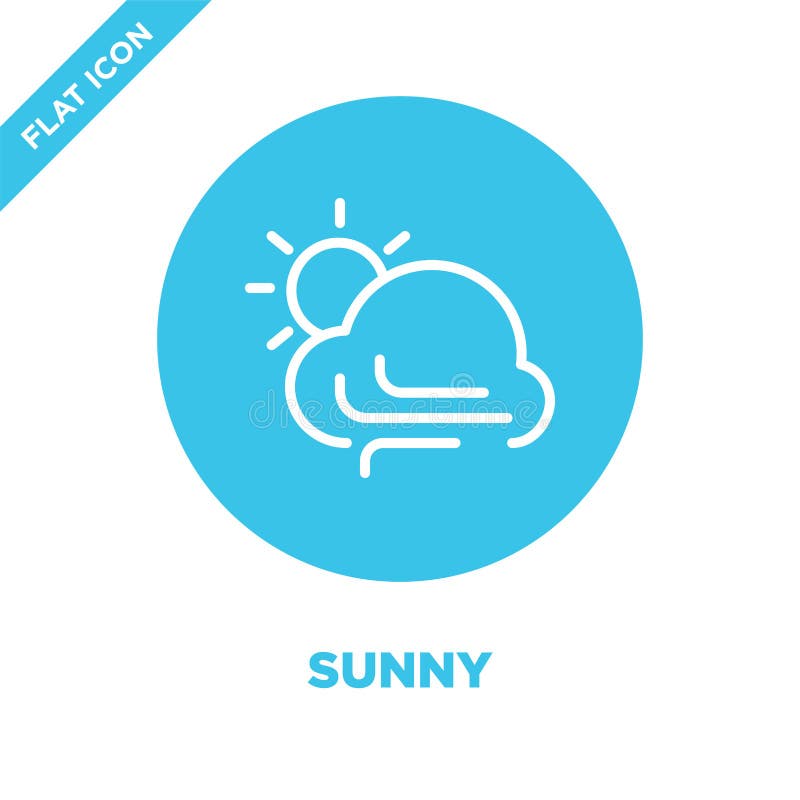 Sunny Icon Vector from Weather Collection. Thin Line Sunny Outline Icon ...