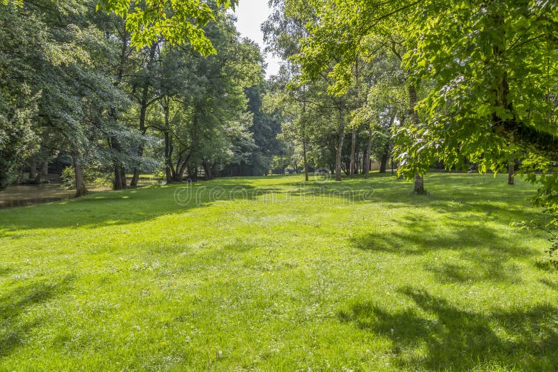 Idyllic park scenery stock image. Image of grassland - 103492079