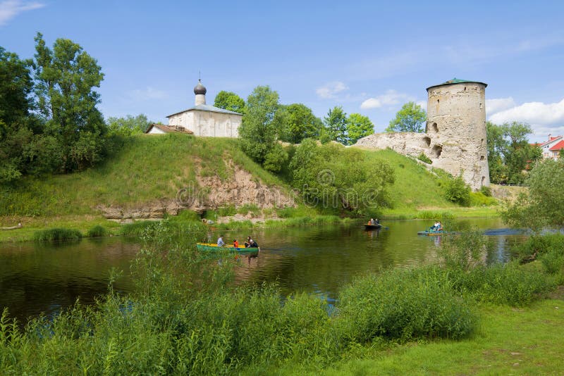 Sunny June Day on the Pskova River. Russia, Pskov Editorial Image ...