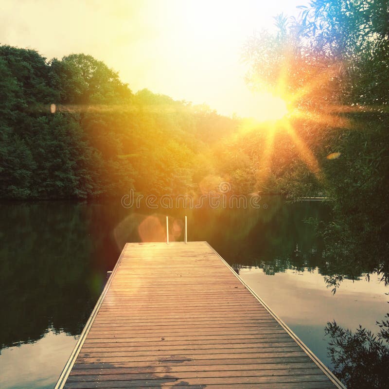 Sunset on the lake stock image. Image of forest, landscape - 40328213