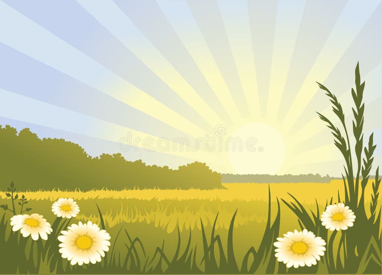 Sunny Landscape Stock Illustrations – 566,956 Sunny Landscape Stock ...