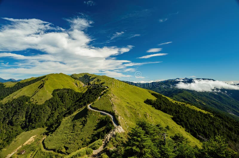 Sunny Landscape of the Hehuanshan Mountain Stock Image - Image of asia ...