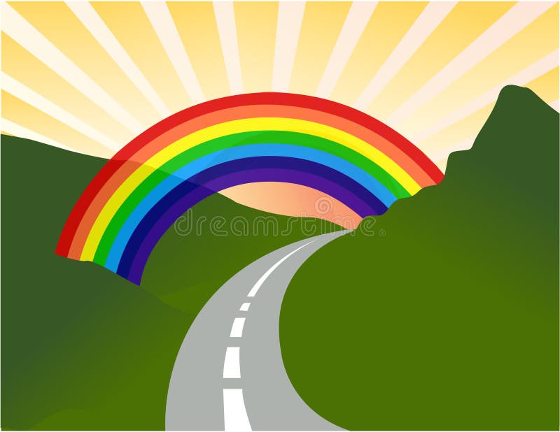 Landscape Rainbow Road Stock Illustrations – 2,310 Landscape Rainbow ...