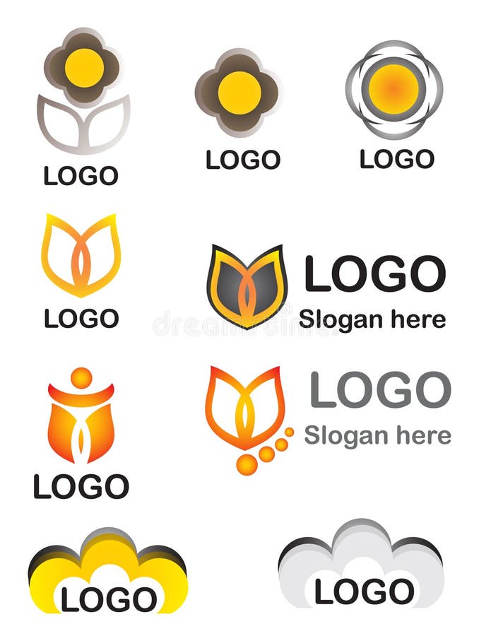 Sunny logo stock vector. Illustration of colored, gold - 7134903