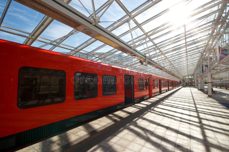 Sunny metro station stock photo. Image of train, sunshine - 25905604