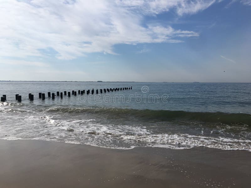 Sunny Morning in Spring at Brighton Beach in Brooklyn, New York, NY ...