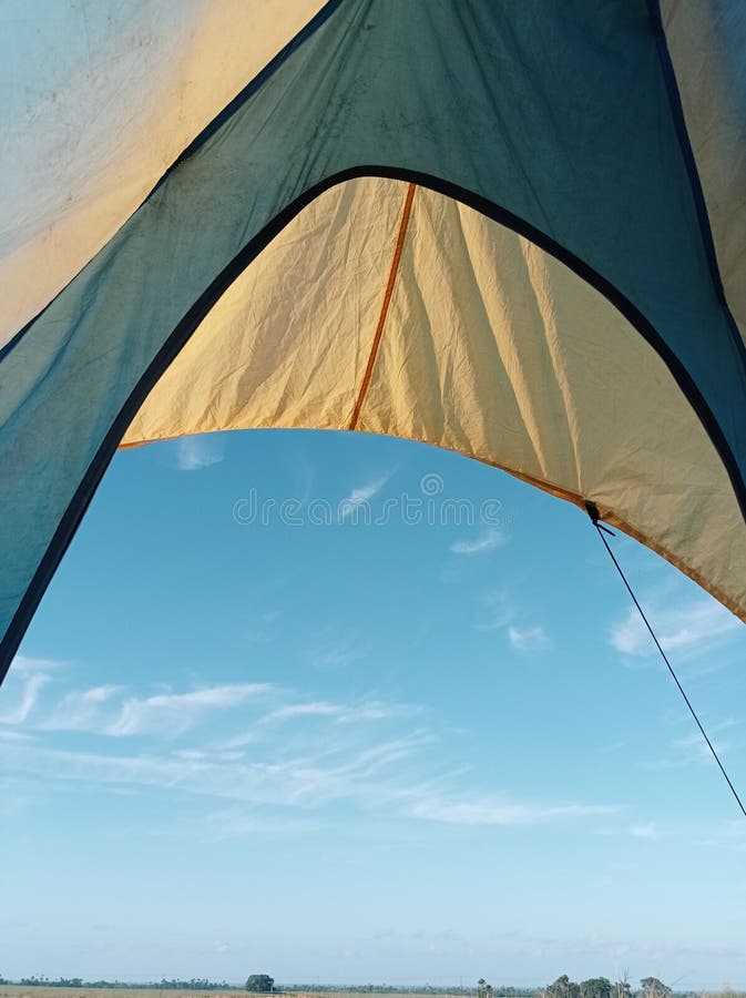 Sunny morning in the tent stock photo. Image of tent - 261708432