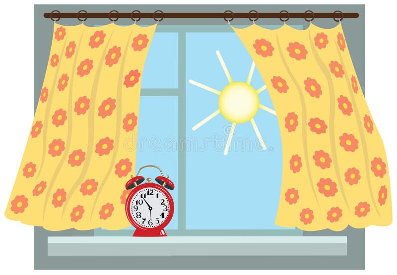 Sunny Window stock vector. Illustration of panel, rays - 36124856