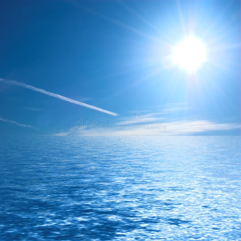 Sunny ocean stock image. Image of heavens, white, cumulus - 1931065