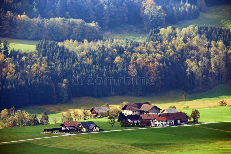 Sunny October Day in Austria. Autumn in Alps Stock Photo - Image of ...