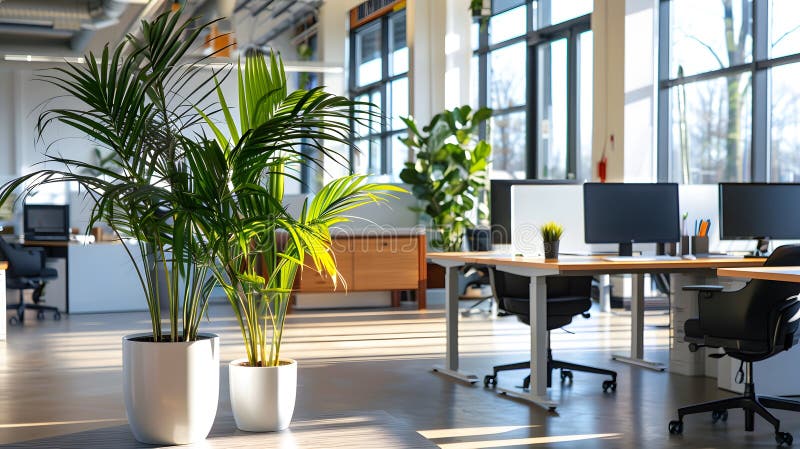 Sunny Office Plant Adds Natural Touch To Modern Office Stock ...