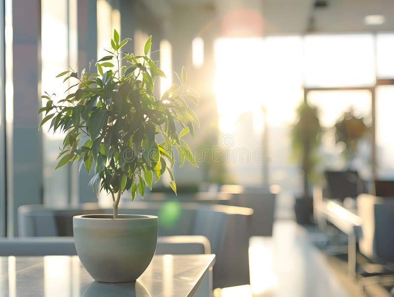 Sunny Office Plant Adds Natural Touch To Modern Office Stock ...