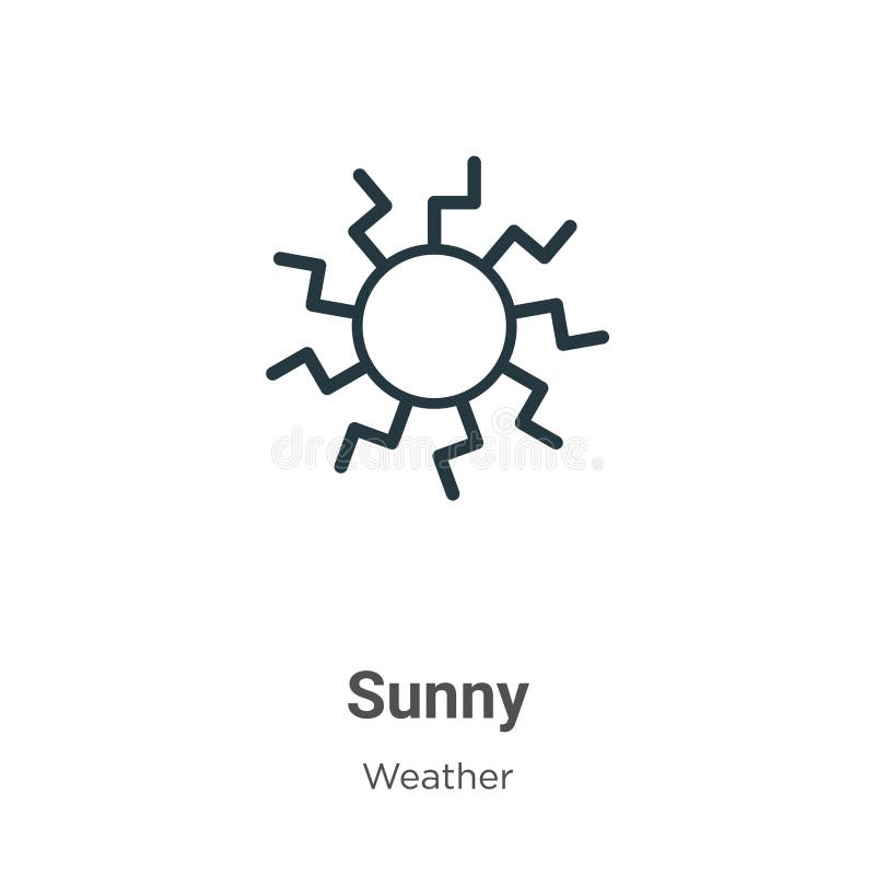 Sunny Day Vector Icon on White Background. Flat Vector Sunny Day Icon ...