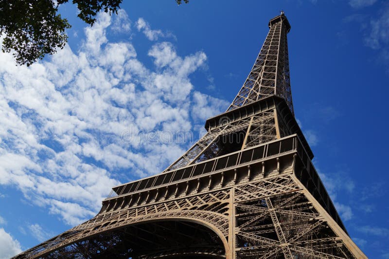 Sunny Paris stock image. Image of historic, clouds, touristic - 102980181