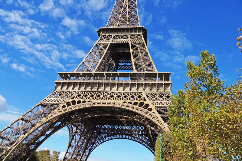 Sunny Paris stock image. Image of historic, clouds, touristic - 102980181