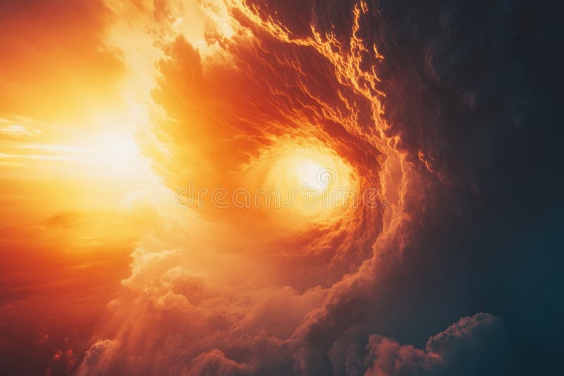 A Sunny Patch of Light Breaks through the Cloudy Sky Stock Image ...