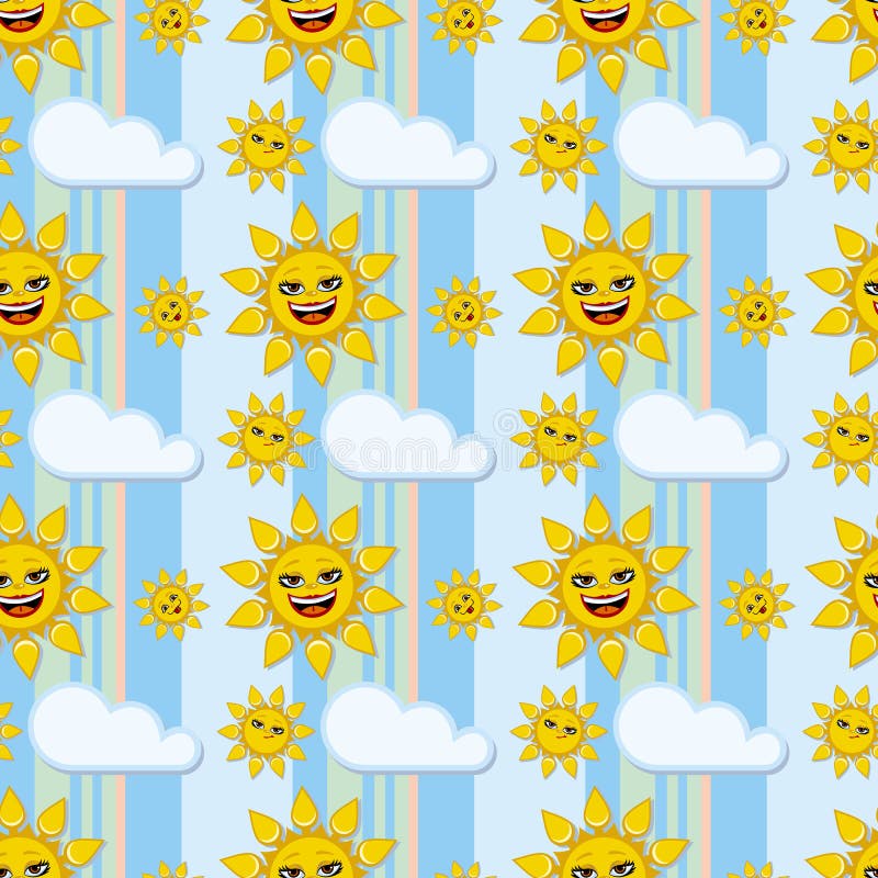 Sunny pattern stock vector. Illustration of doodle, patterns - 38937074