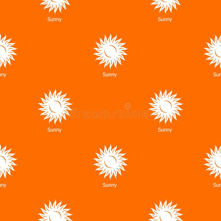 Sunny Pattern Vector Orange Stock Vector - Illustration of shining ...