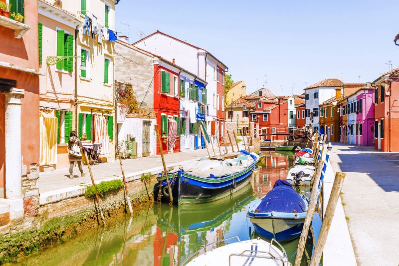 Picturesque Burano Island, Venice Editorial Stock Image - Image of ...