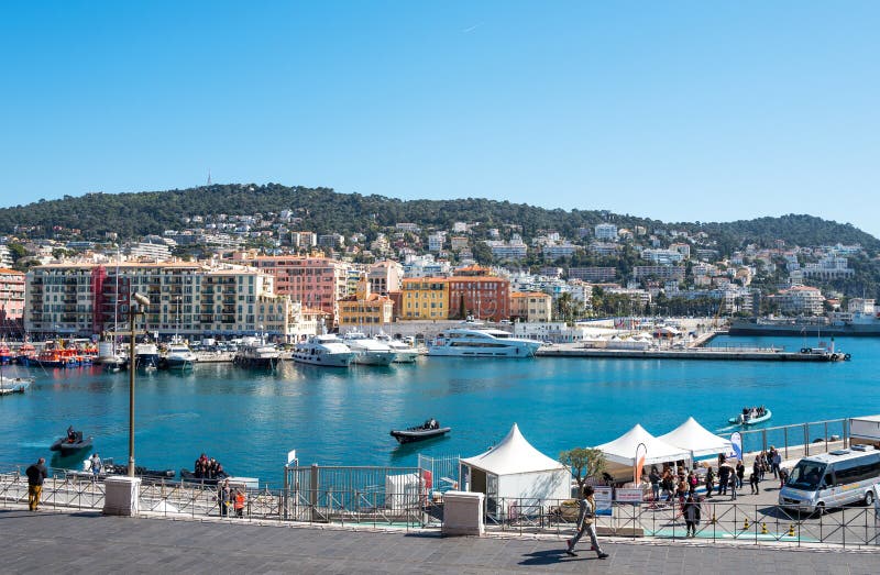 The sunny places of Nice editorial stock image. Image of boat - 94551284