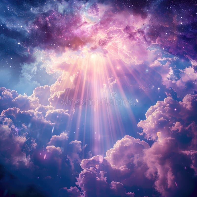 A Sunny Ray Breaks through the Cloudy Sky, Brightening Up the ...