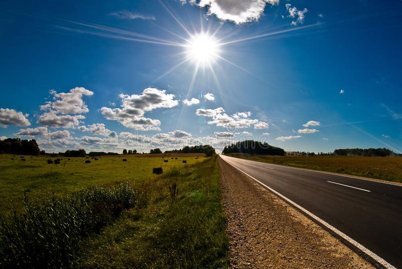 Sunny road stock photo. Image of summer, trip, daylight - 13897448