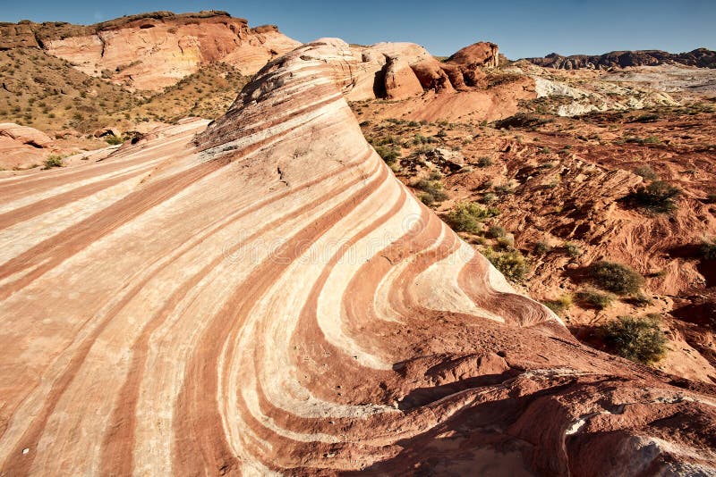 Sunny Scenery of the Valley of Fire State Park in Nevada, USA Stock ...