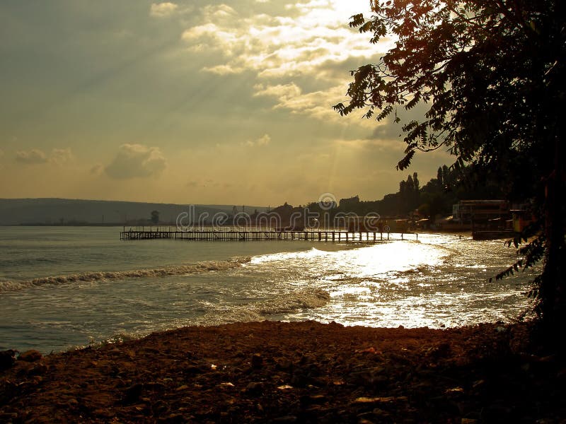 Sunny sea day stock photo. Image of sand, holiday, landscape - 569792