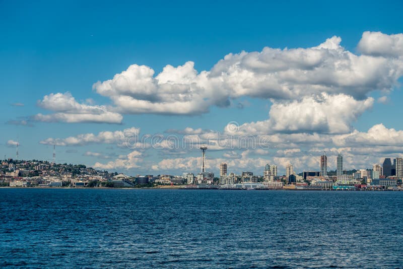 Sunny Seattle Skyline 2 stock photo. Image of washington - 55692490