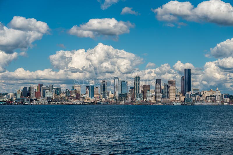 Seattle skyline stock image. Image of water, skyline - 34890961