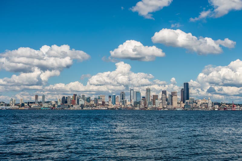 Sunny Seattle Skyline 5 stock photo. Image of skyline - 55741944