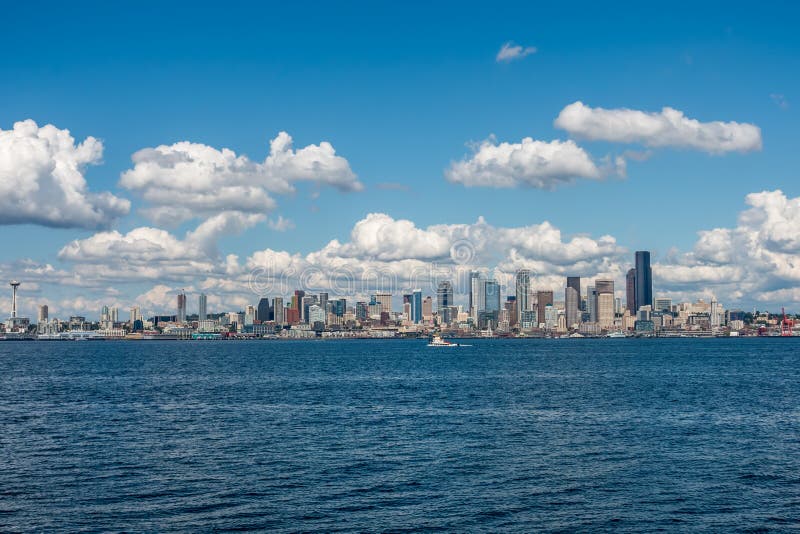 Sunny Seattle Skyline 8 stock image. Image of washington - 55788801