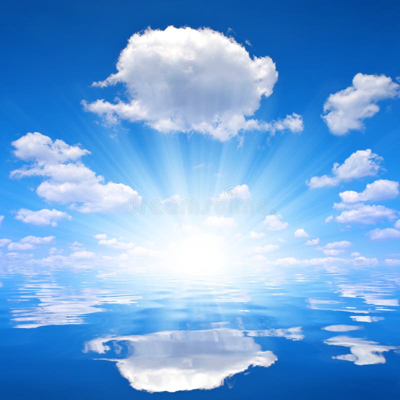 Sunny sky stock image. Image of shine, meteorology, reflection - 40282701