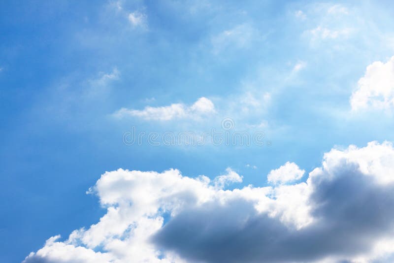 Sunny sky and clouds stock photo. Image of nature, color - 95043692