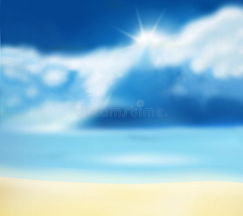 Sunny sky illustration stock illustration. Illustration of holiday ...