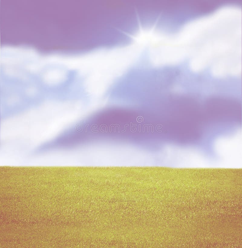 Sunny sky illustration stock illustration. Illustration of beautiful ...