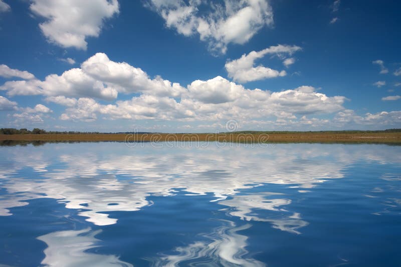 Sunny sky over lake stock image. Image of meteorology - 3229329
