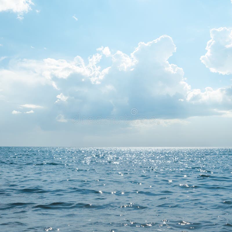 Sunny sky over sea stock photo. Image of blue, stratosphere - 44381010