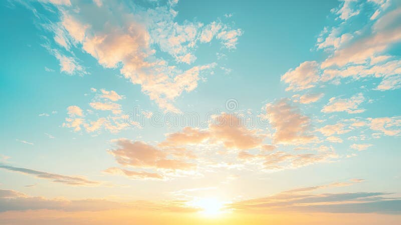 Sunny Sky with Radiant Sun Rays, Isolated on White Stock Illustration ...