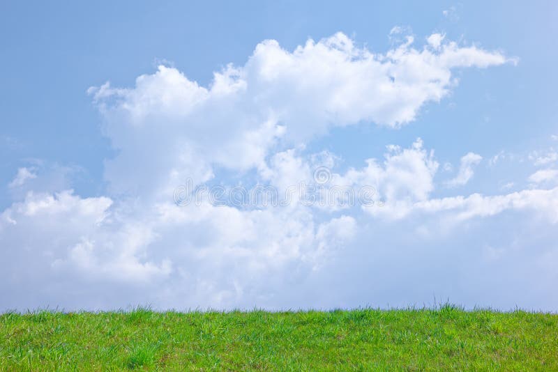 Spring Summer Landscape Blue Sky Clouds River Boat Green Trees Stock ...