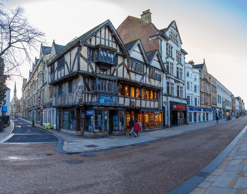 Sunny spring day in Oxford editorial stock photo. Image of fachwerk ...