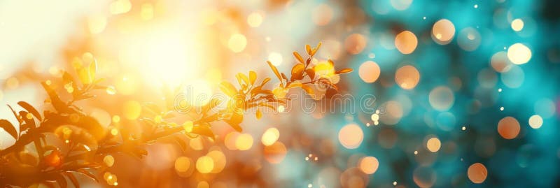 Sunny Spring Sky Background, Warm Glow, Blue Palette Stock Photo ...