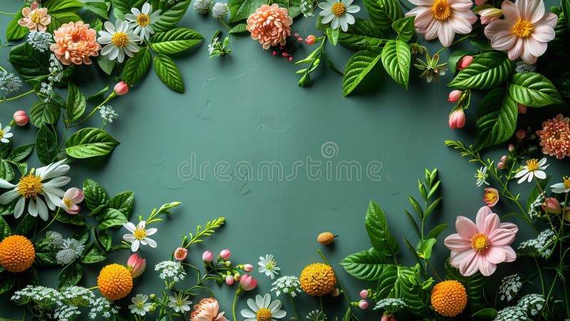 Sunny Springtime Backdrop Adorned with Easter Symbols. Stock ...