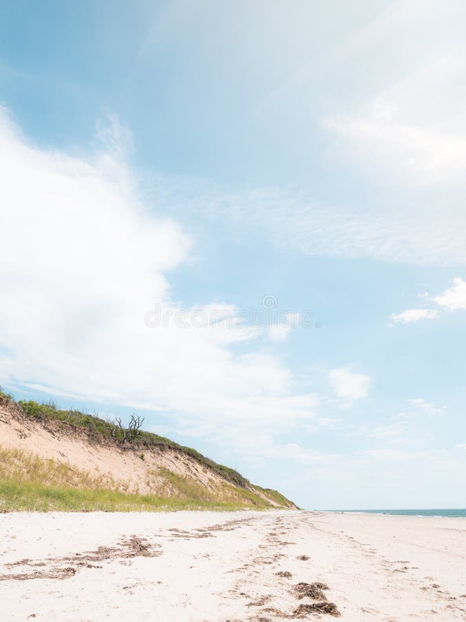 Sunny Summer Beach Day on the Cape Cod National Seashore. Stock Image ...
