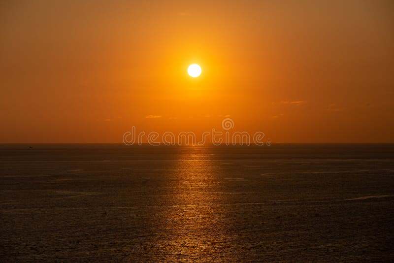 Sunny sunset on the sea stock photo. Image of scenic - 170078696