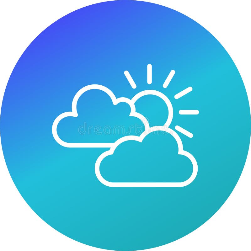 Sunny Vector Icon stock illustration. Illustration of design - 131993674