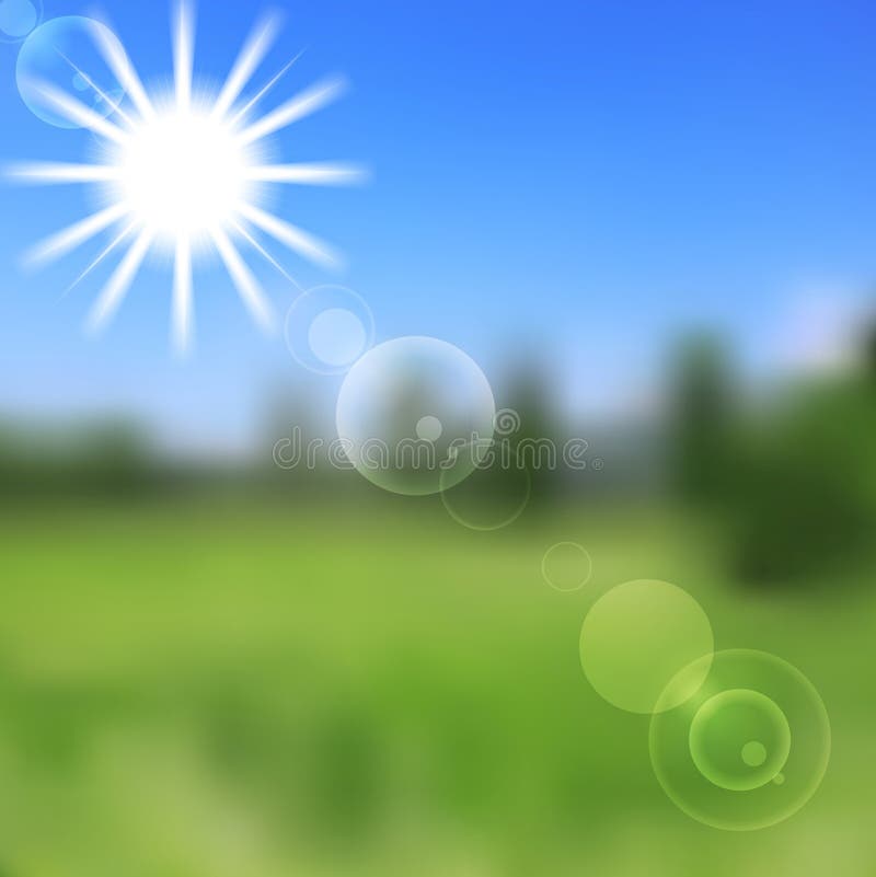 Sunny Vector Nature Abstract Design. Gradient Mesh Stock Vector ...
