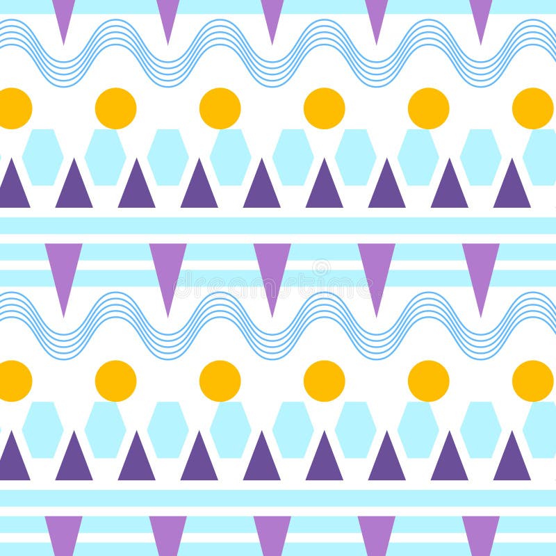 Sunny. Vector Pattern in Flat Style. Digital Stock Vector ...